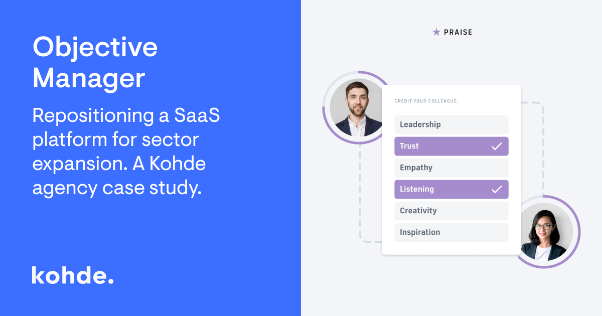Objective Manager by Kohde | The design agency for B2B software and tech
